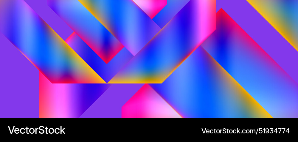 Colorful metallic geometric shapes Royalty Free Vector Image