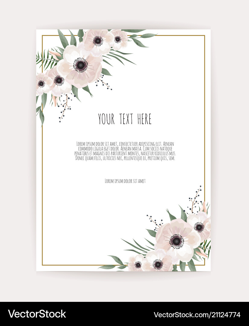 Floral design card greeting postcard Royalty Free Vector