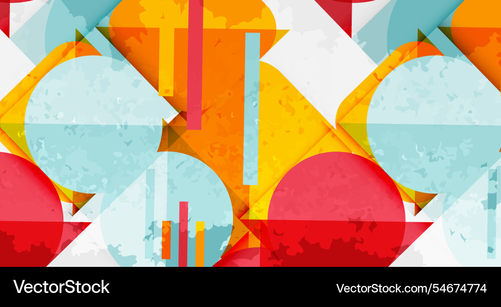 Grainy texture geometric abstract background Vector Image