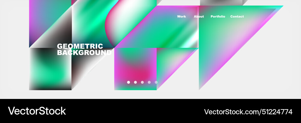 Minimal geometric web site page template design Vector Image