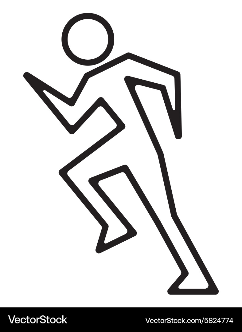 Running man1 Royalty Free Vector Image - VectorStock