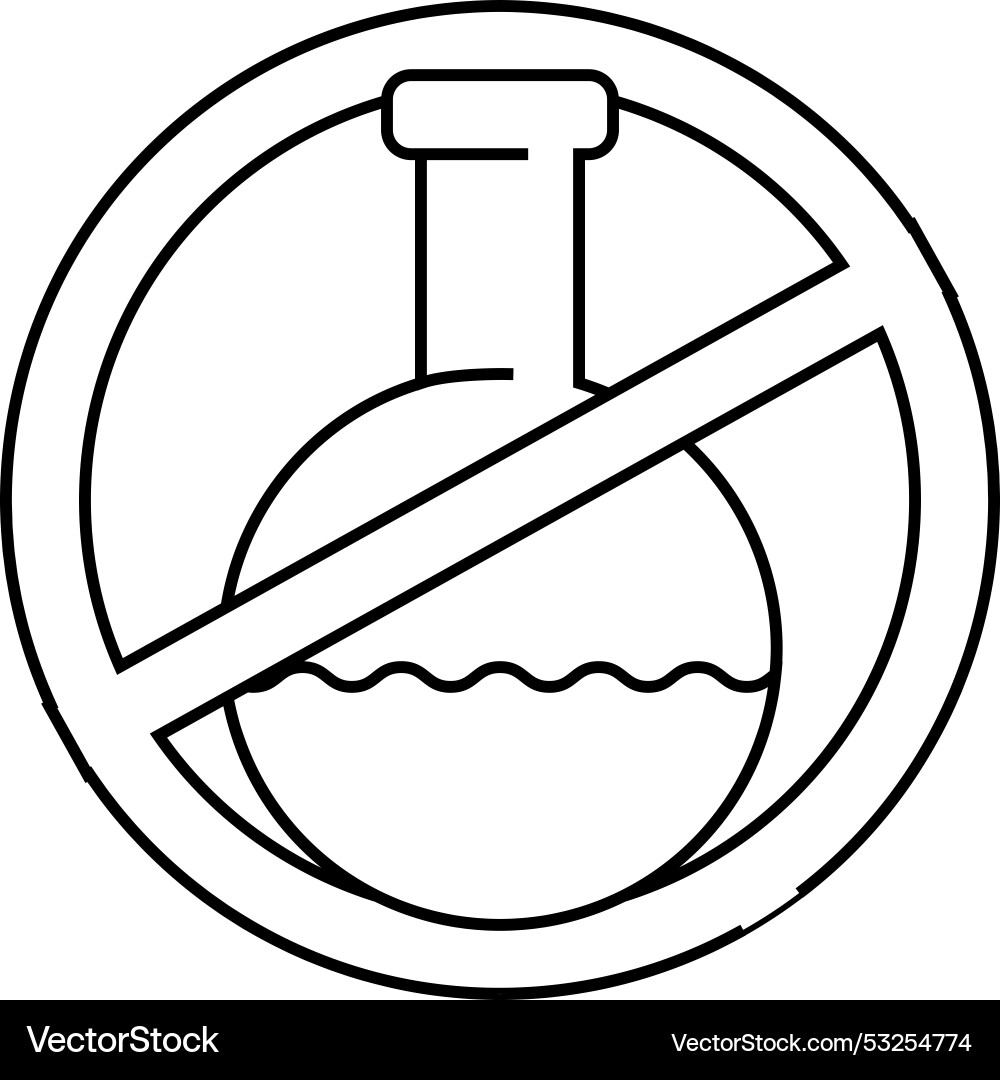 Silicone chemical liquid free line icon Royalty Free Vector