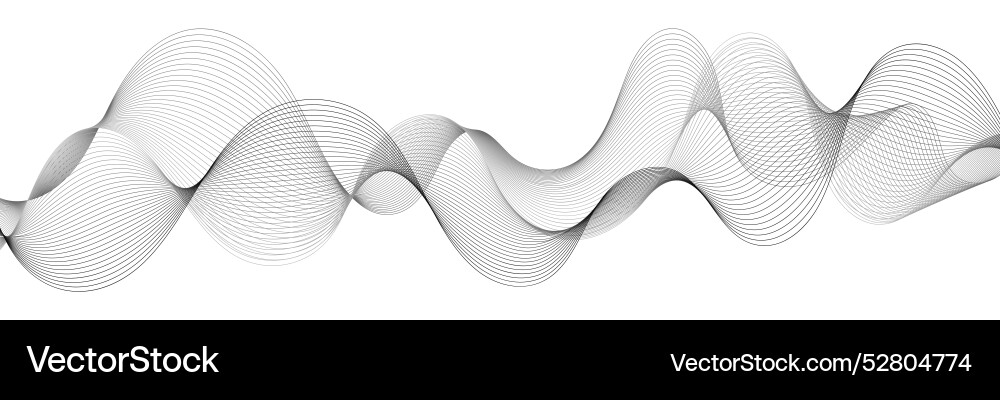 Undulate wave swirl swoosh soundwave frequency Vector Image