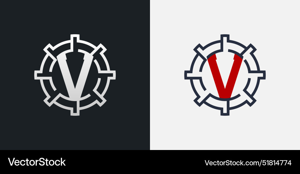 V logo design clean and modern letter Royalty Free Vector