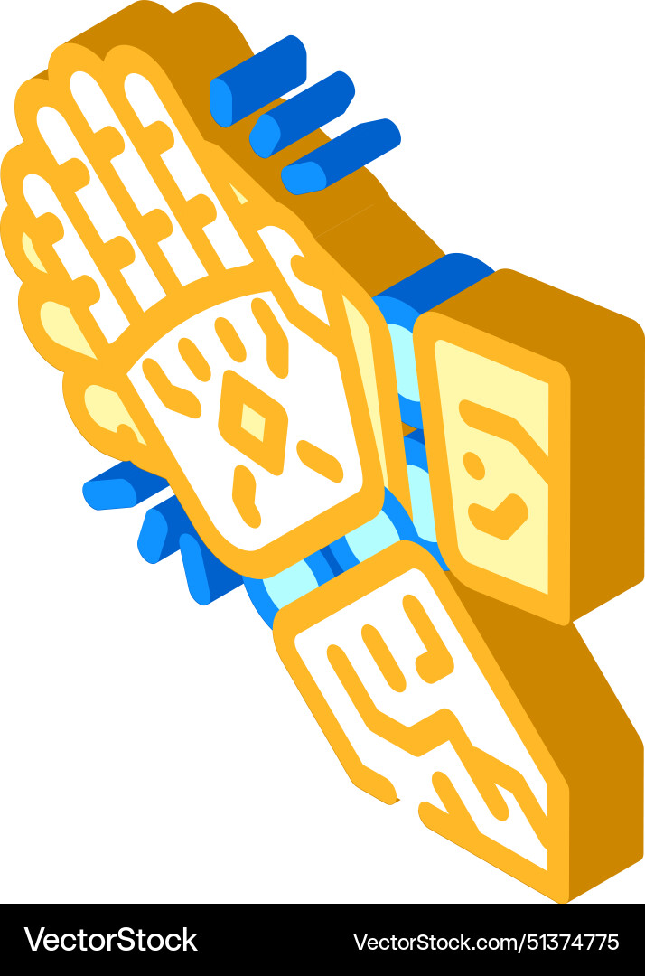 Clap applause robot hand gesture isometric icon Vector Image