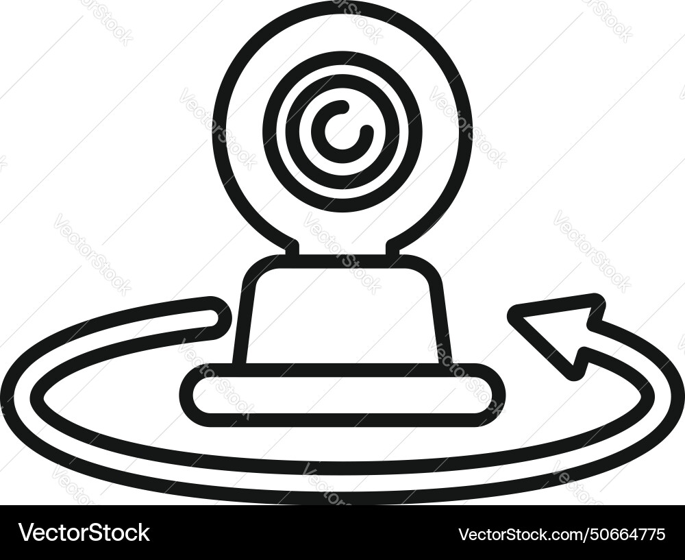 Control camera tour icon outline virtual Vector Image