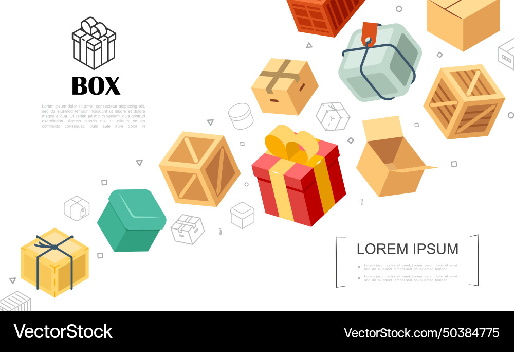 Packaging elements template Royalty Free Vector Image