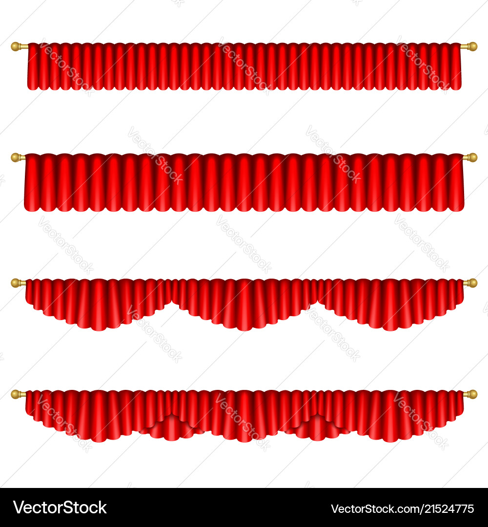 Red curtains Royalty Free Vector Image - VectorStock