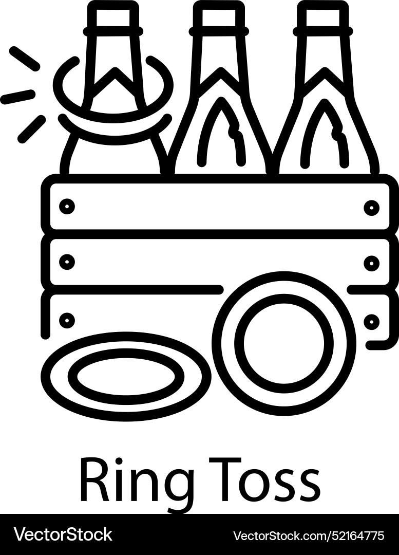 Ring toss Royalty Free Vector Image - VectorStock