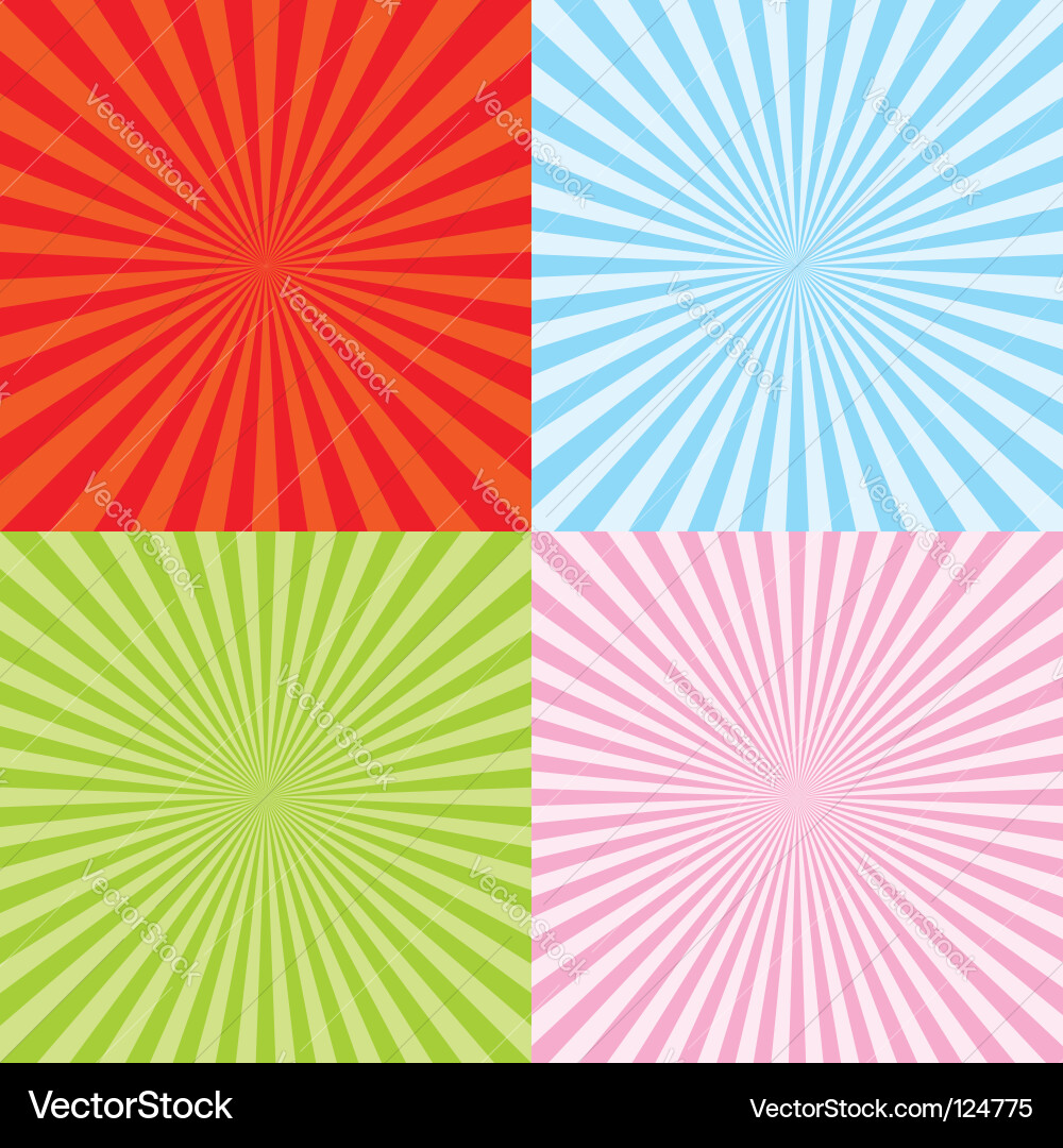 Set of radiant backgrounds Royalty Free Vector Image