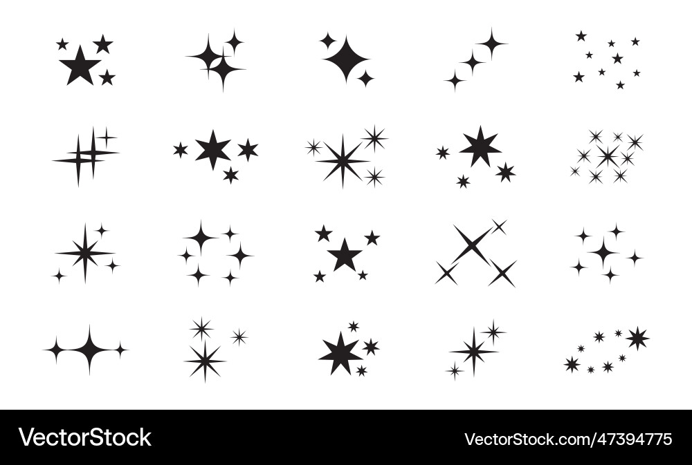 Sparkling Starbursts - Festive Magic Royalty Free Vector