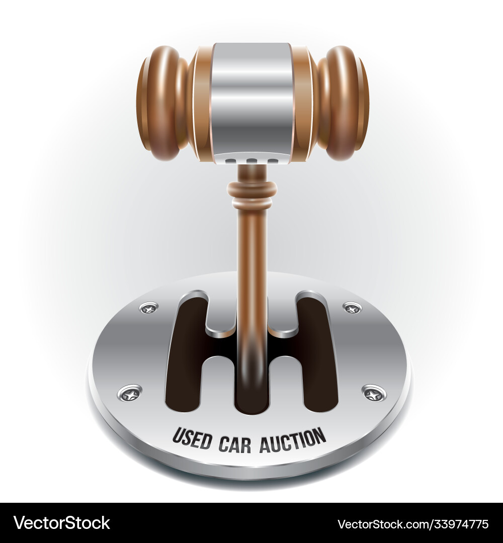 Used car auction Royalty Free Vector Image - VectorStock