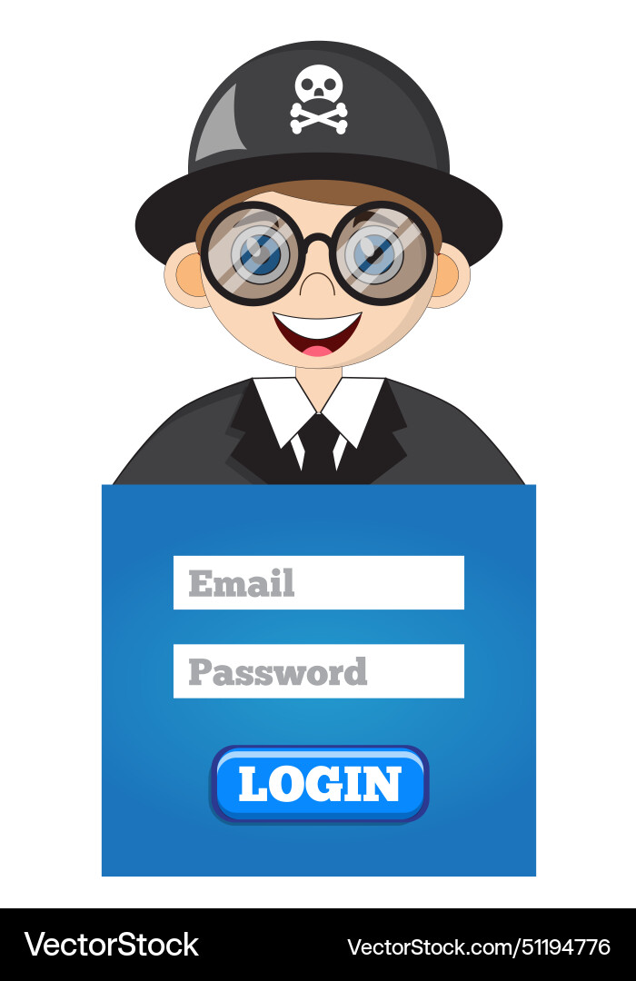 Cute boy hacker Royalty Free Vector Image - VectorStock