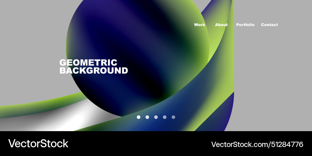 Dynamic flowing shapes concept design composition Vector Image