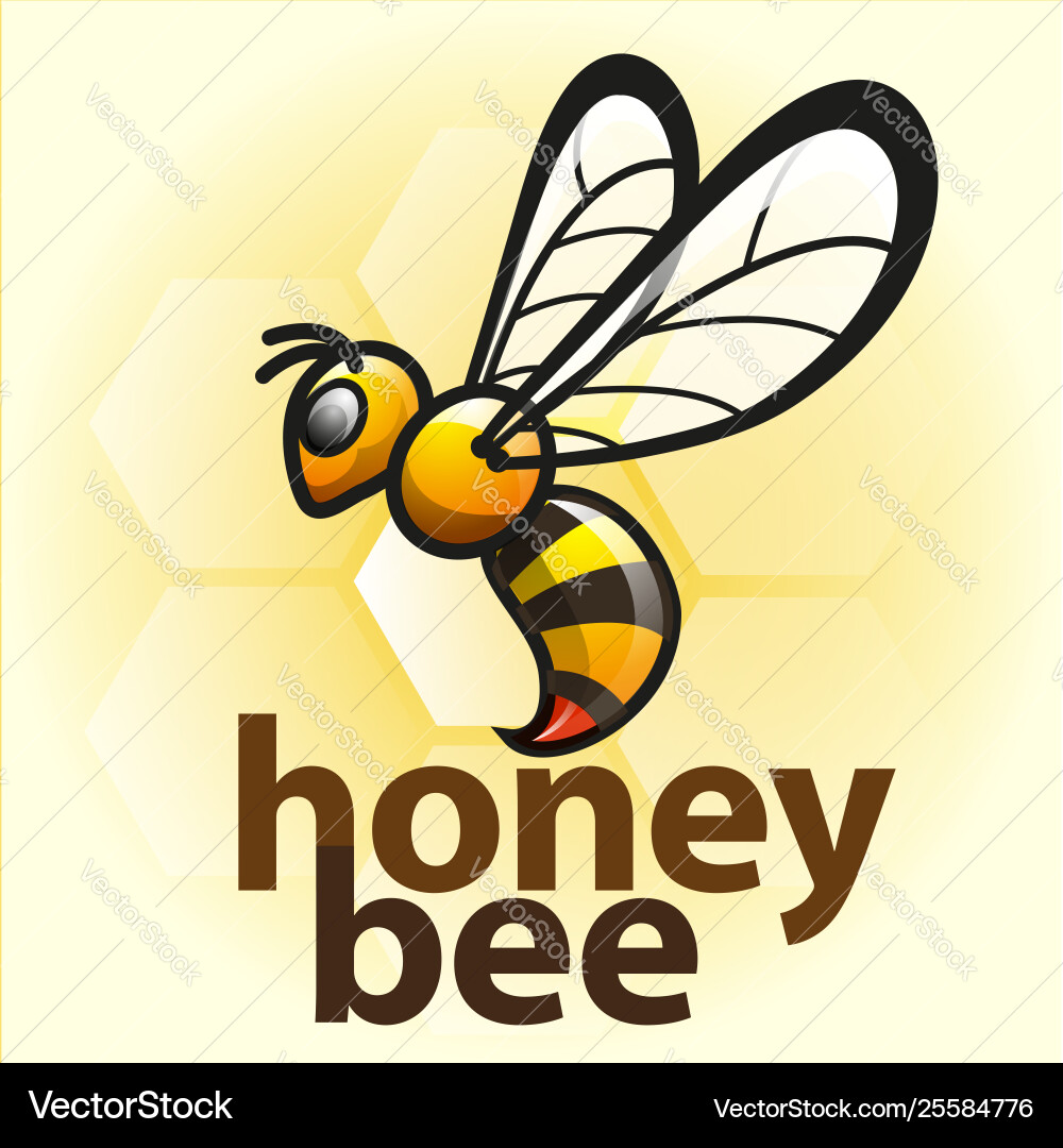Honey bee Royalty Free Vector Image - VectorStock