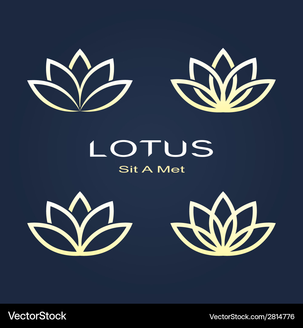 Lotus symbols Royalty Free Vector Image - VectorStock