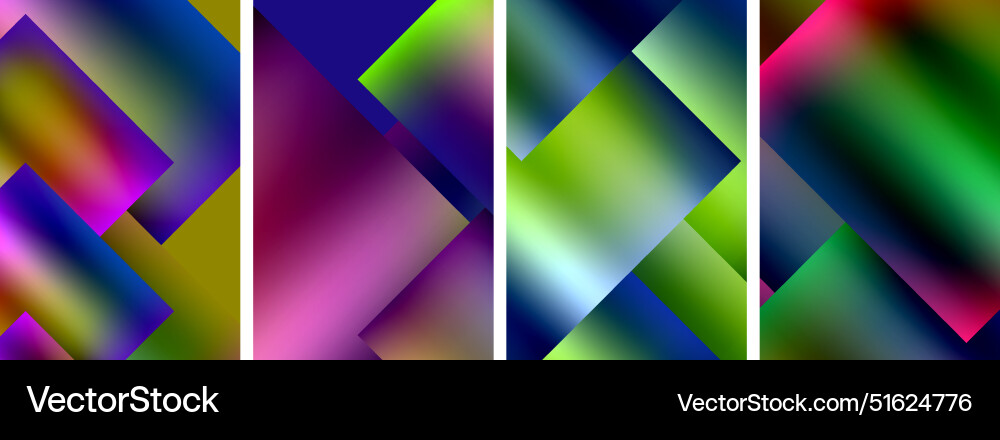 Metallic glossy square concept posters Royalty Free Vector