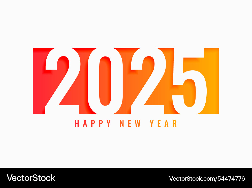 Modern 2025 new year holiday background Royalty Free Vector