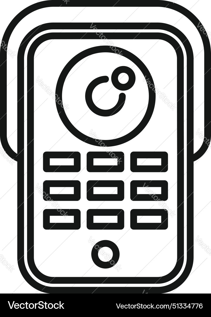 Retro mobile phone icon Royalty Free Vector Image