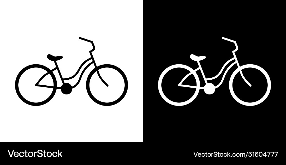 Bike icon bicycle simple graphic minimal Vector Image