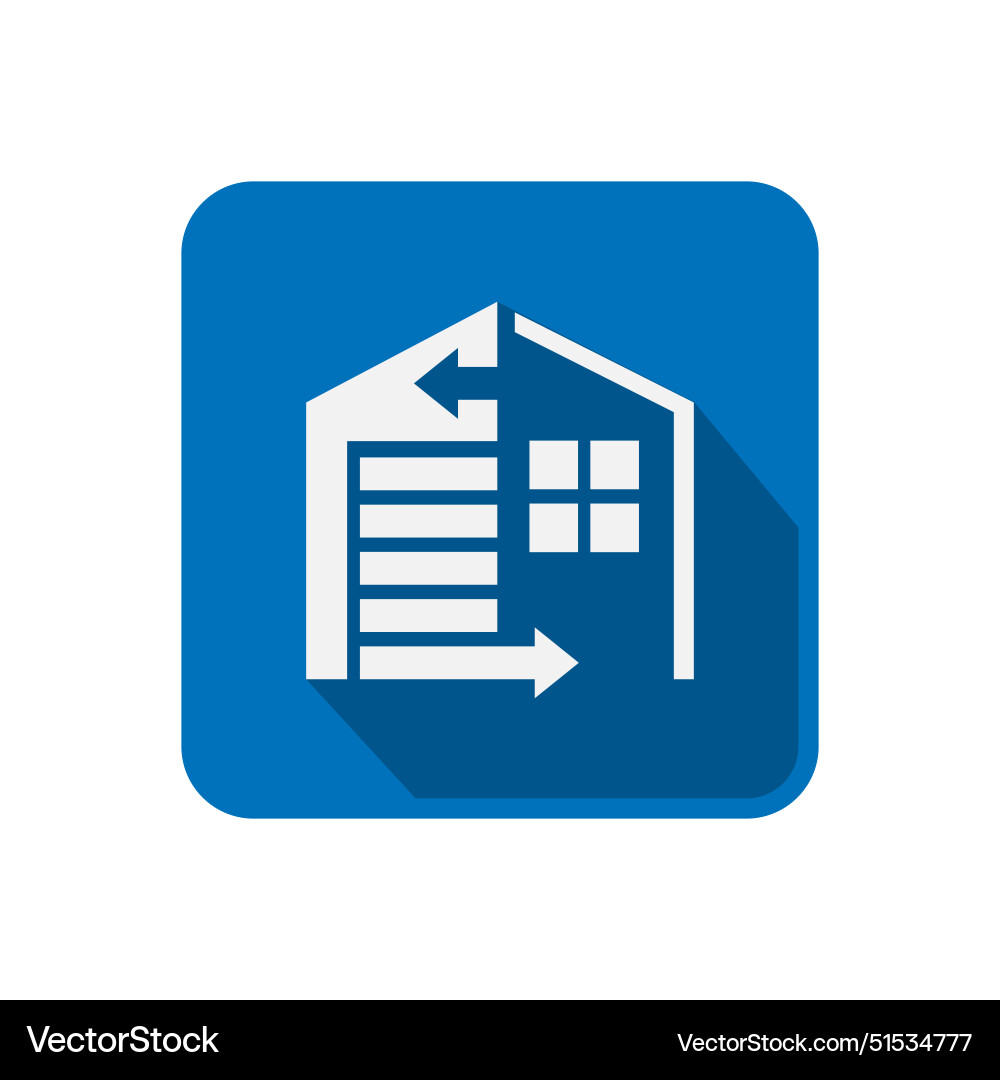 Blue storage garage logo graphic design Royalty Free Vector