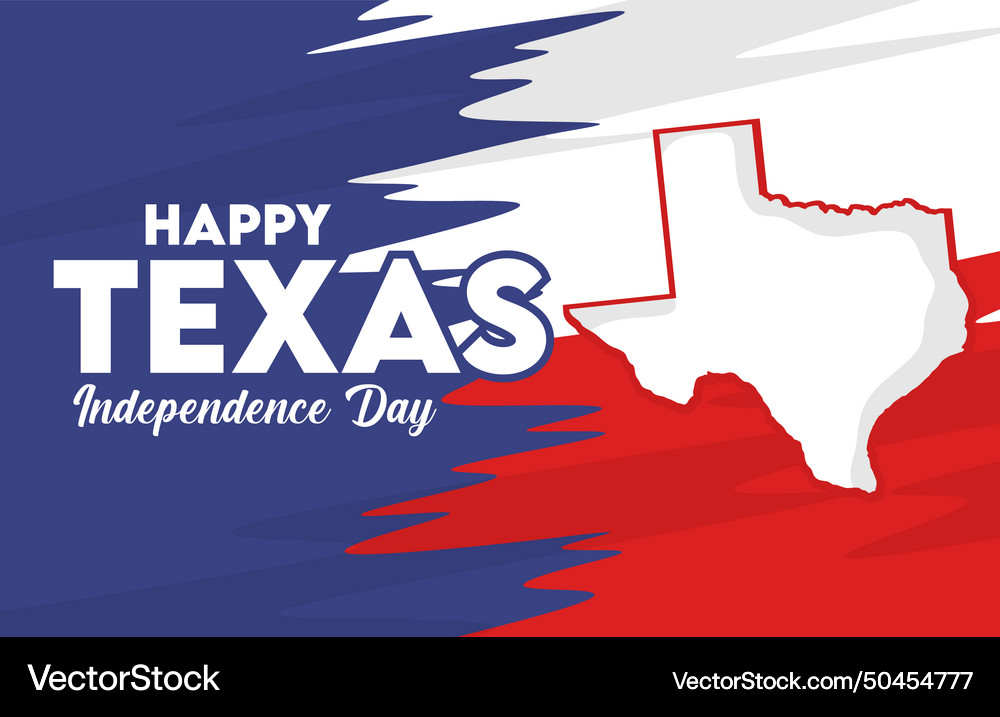 Celebrating texas independence day united states Vector Image