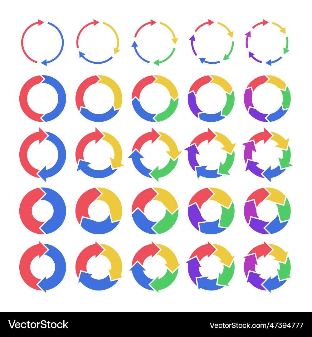 Circular arrows circle arrow infographic diagram Vector Image