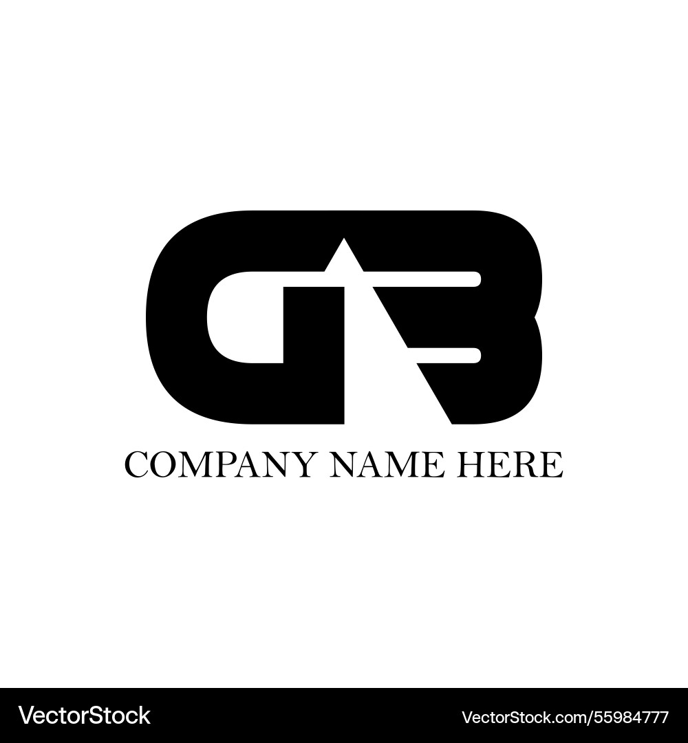 Gb logo design Royalty Free Vector Image - VectorStock