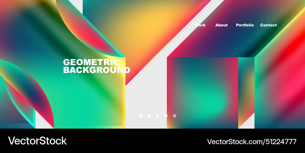 Glassmorphism geometric abstract background Vector Image