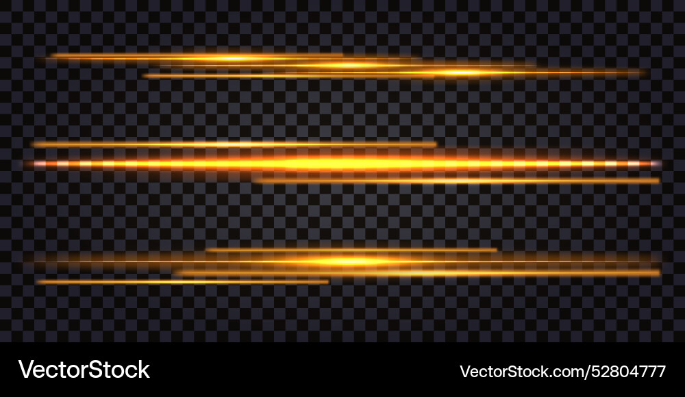 Laser light stick neon glowing golden – Royalty-Free Vector | VectorStock