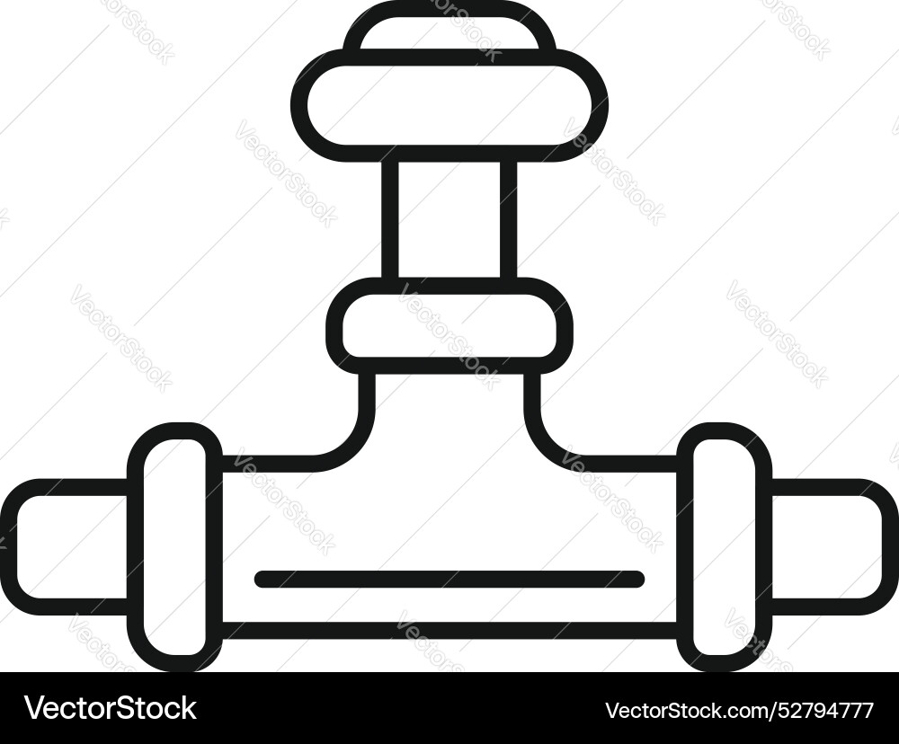 Plumbing pipe system connecting water supply Vector Image