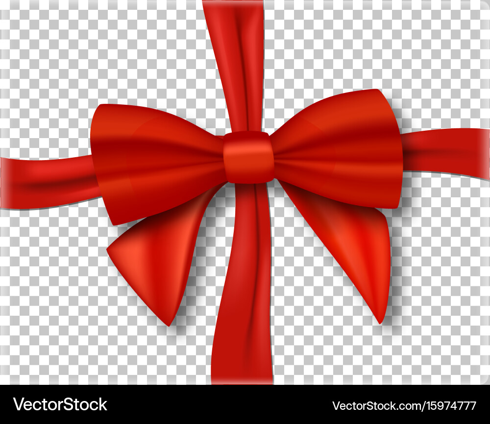 Red ribbon 3d isolated Royalty Free Vector Image