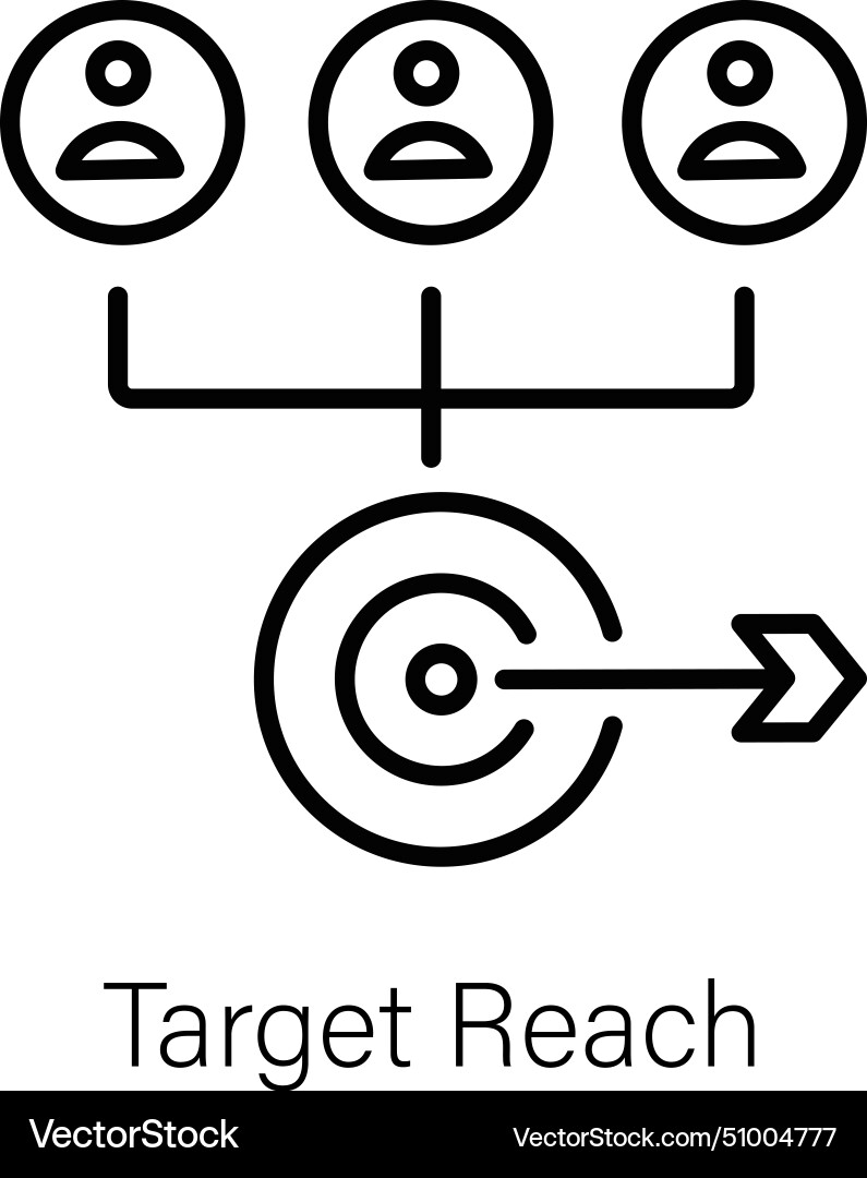 Target reach Royalty Free Vector Image - VectorStock