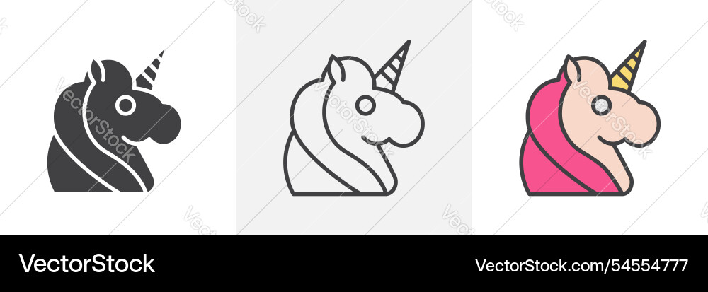 Unicorn icon Royalty Free Vector Image - VectorStock