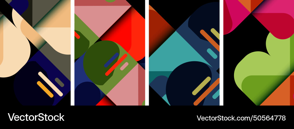 Balance movement geometric backgrounds poster Vector Image