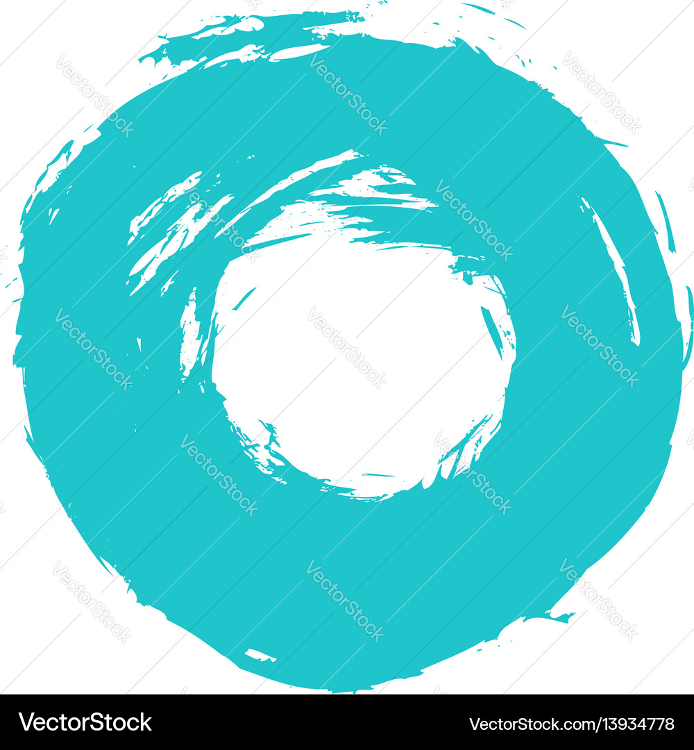 Brushstroke circle form Royalty Free Vector Image