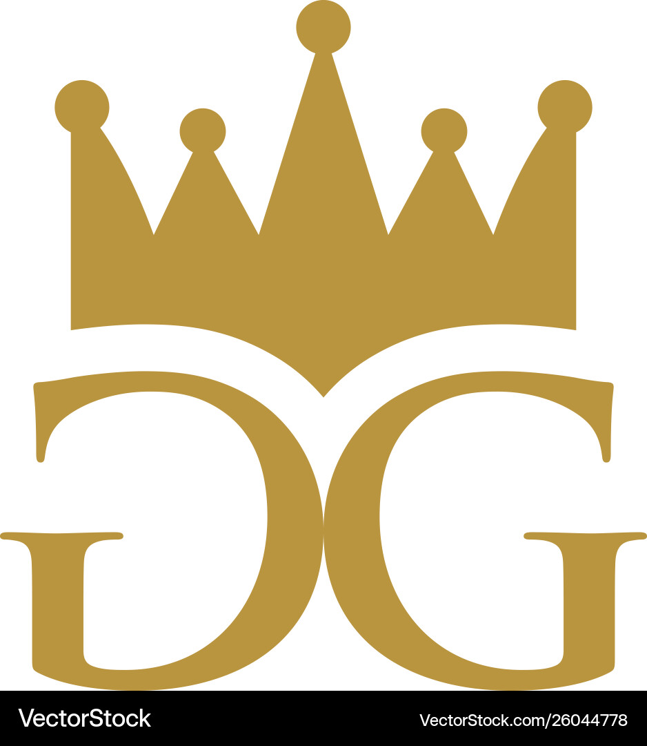 Crown initiall g logo template Royalty Free Vector Image