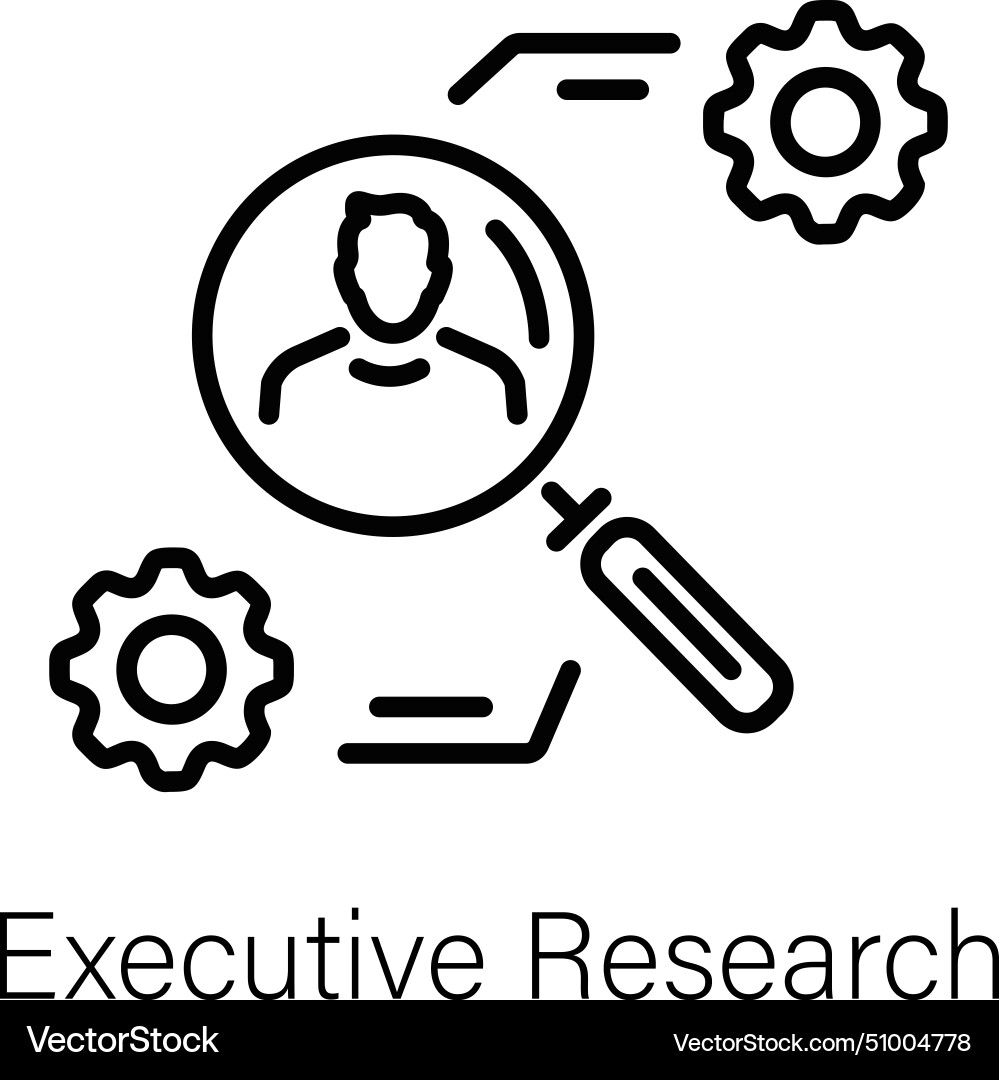 Executive research Royalty Free Vector Image - VectorStock