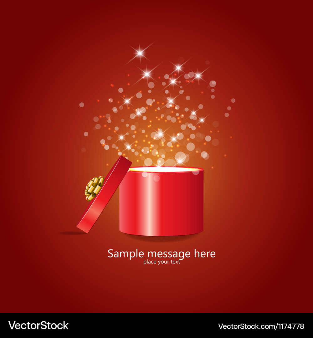 Gift and confetti Royalty Free Vector Image - VectorStock