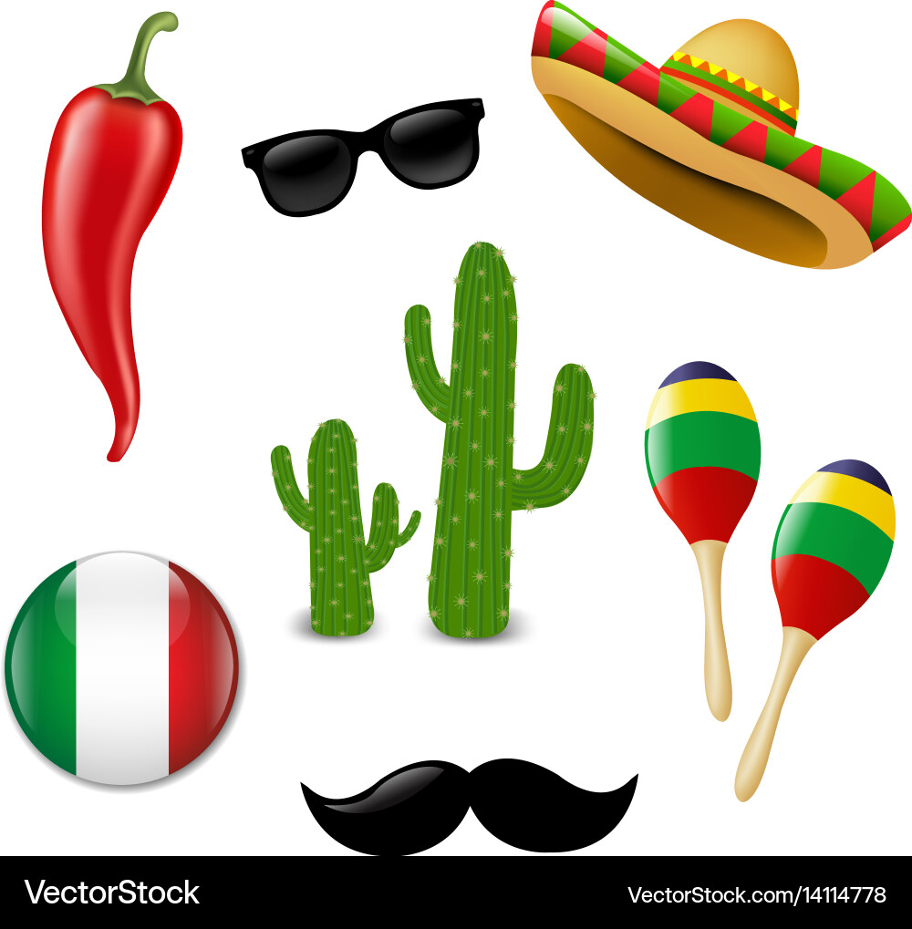 Mexican set Royalty Free Vector Image - VectorStock