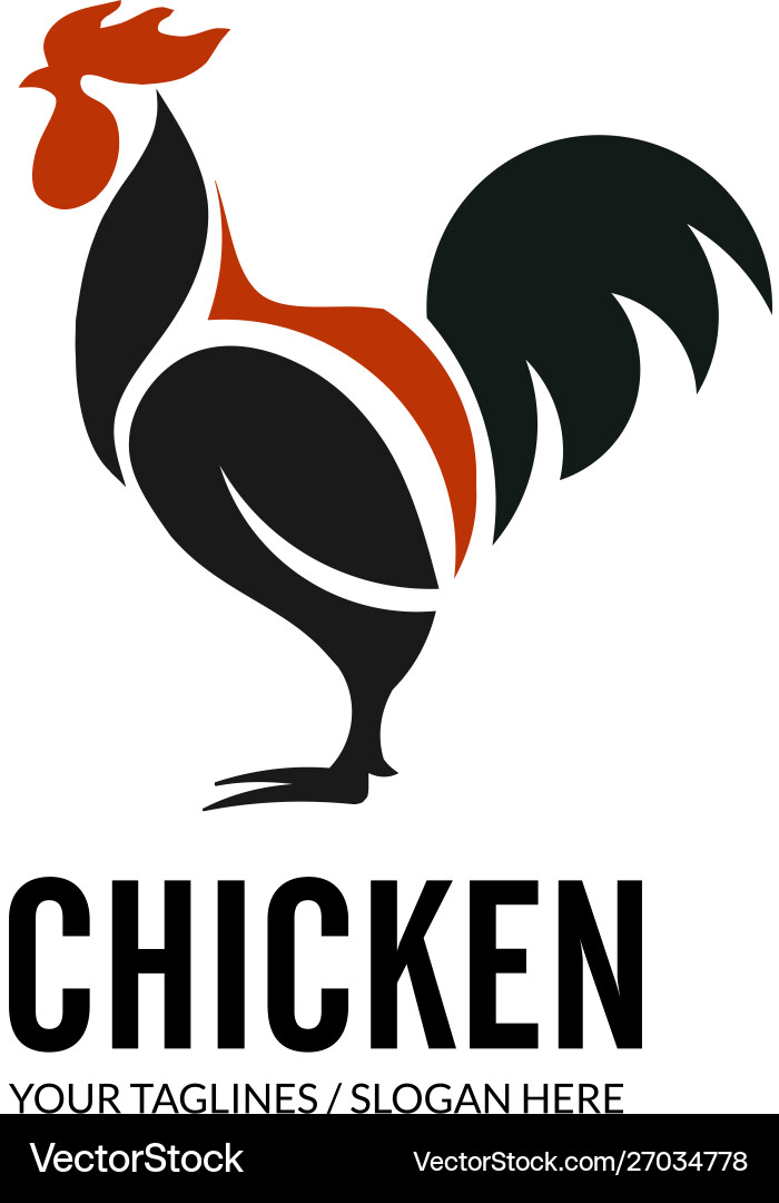 Simple chicken design elements for logo Royalty Free Vector