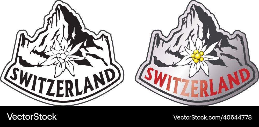 Switzerland badge Royalty Free Vector Image - VectorStock