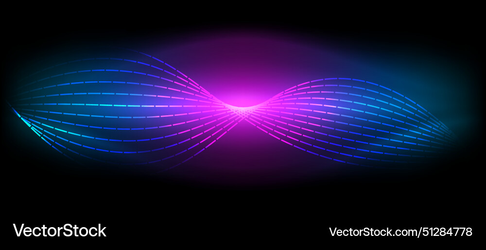 Vivid purple and blue water wave with visual Vector Image