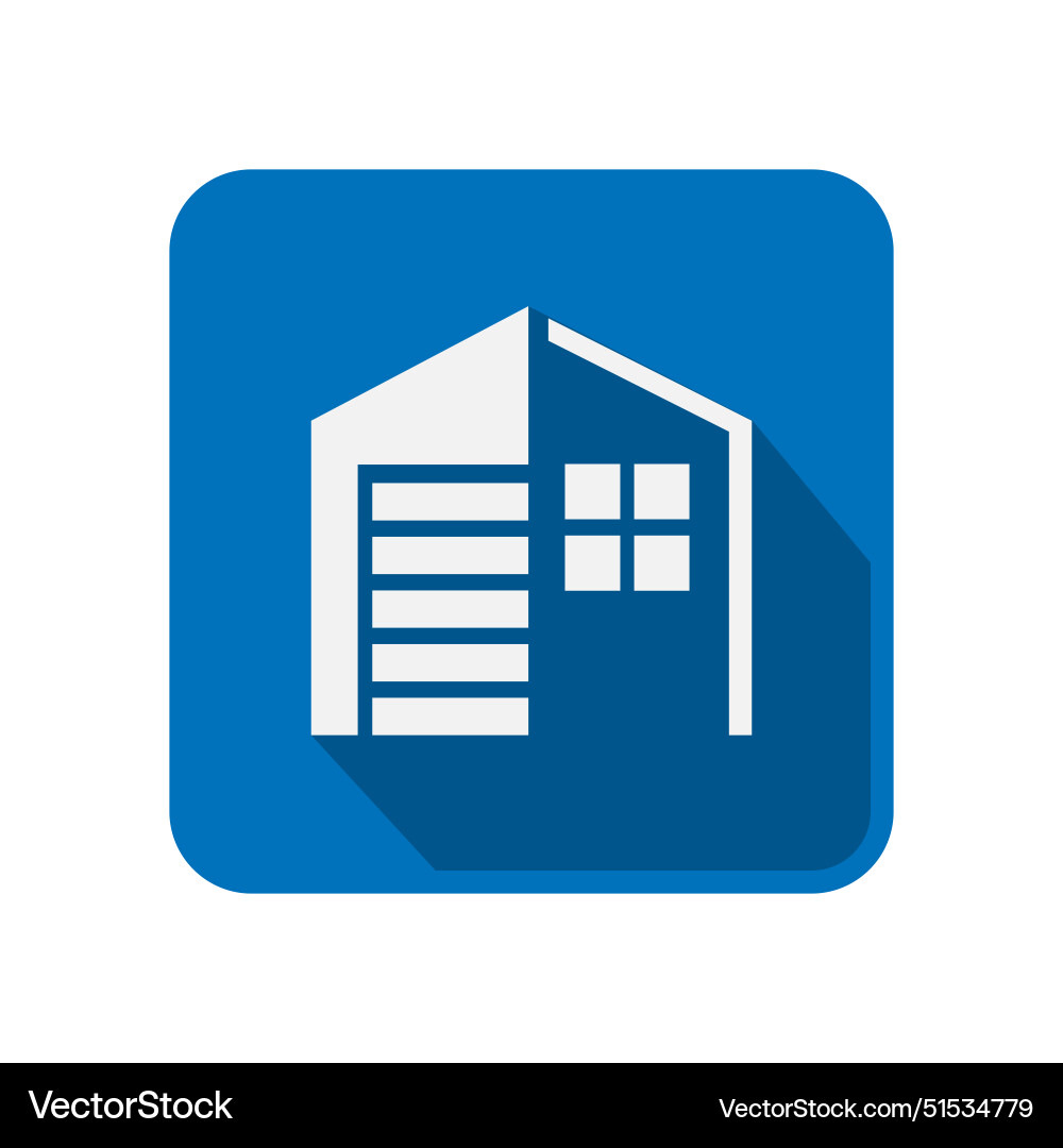 Blue storage garage logo graphic design Royalty Free Vector