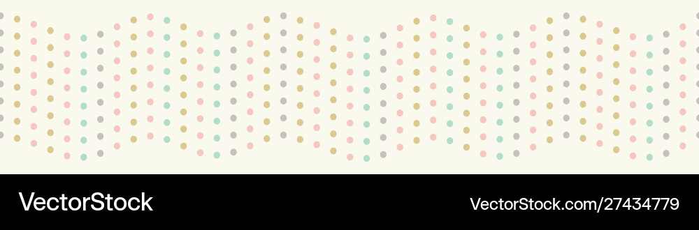 Border seamless pattern dots and spots Royalty Free Vector