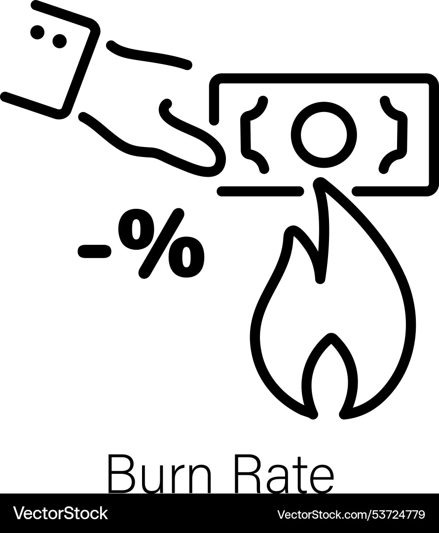 Burn rate Royalty Free Vector Image - VectorStock