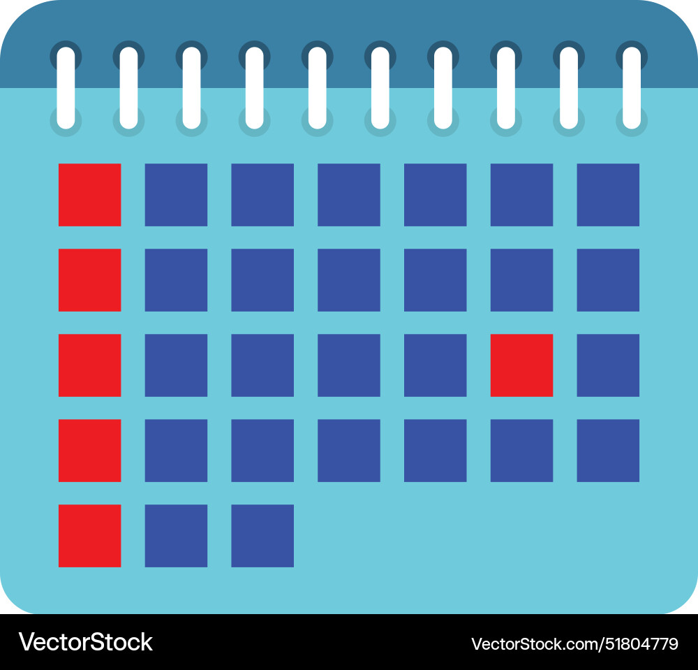 Calendar icon object Royalty Free Vector Image