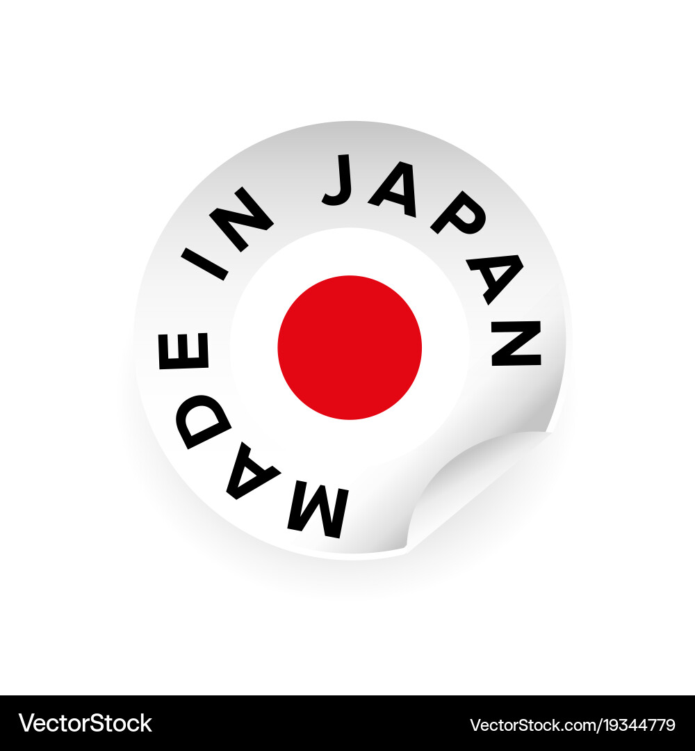 Made in japan sticker tag Royalty Free Vector Image