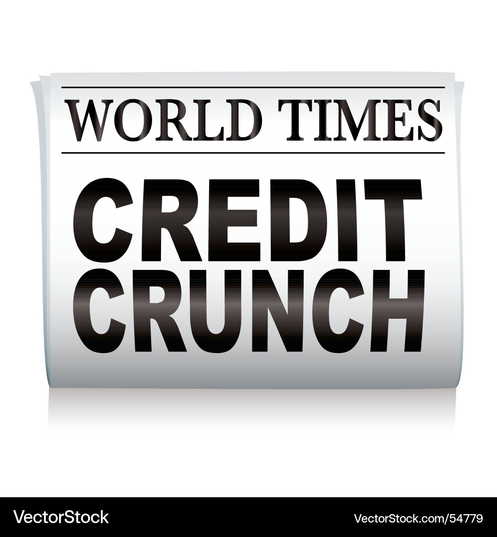 Newspaper credit crunch Royalty Free Vector Image