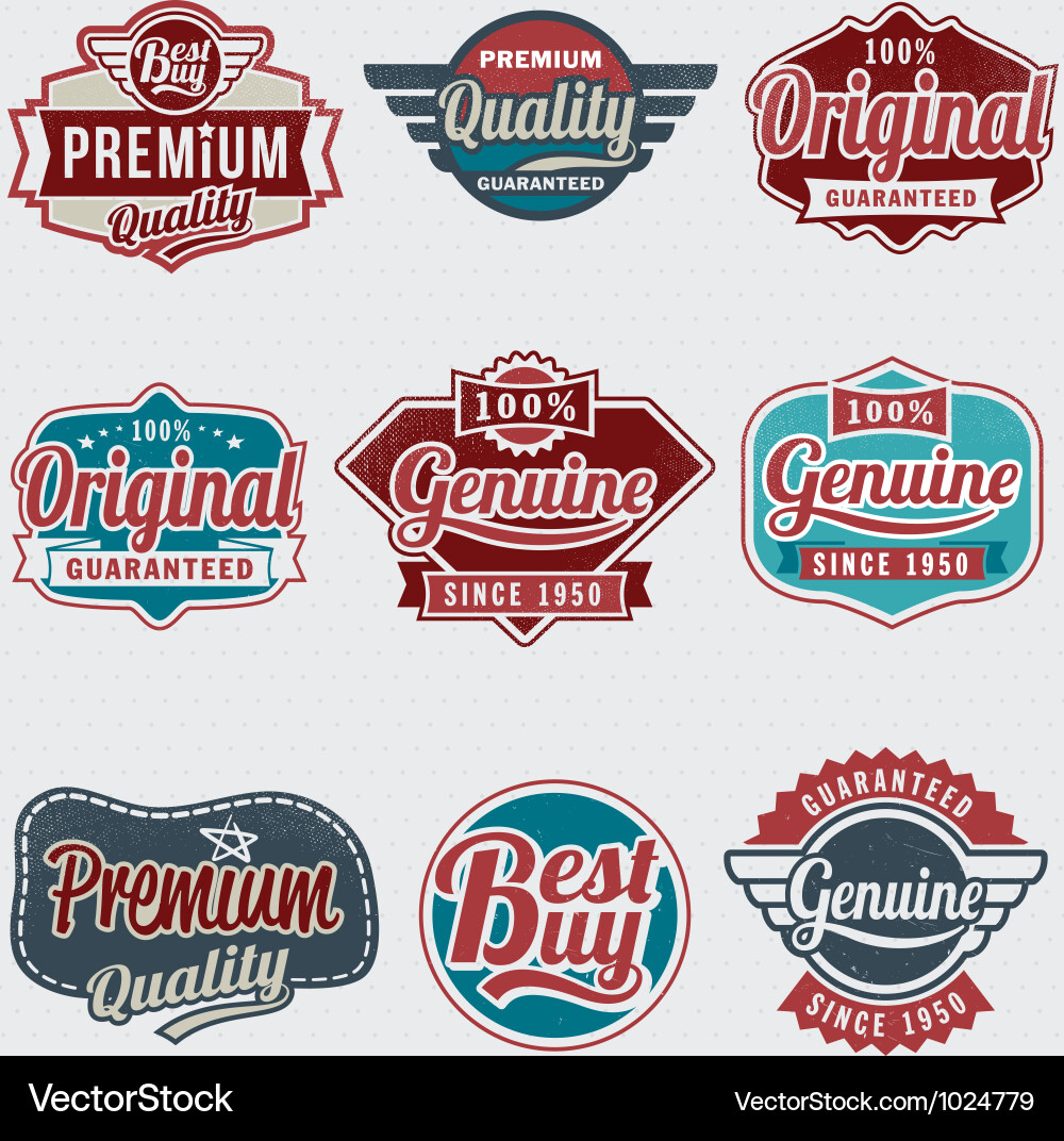 Retro Label Collection Royalty Free Vector Image
